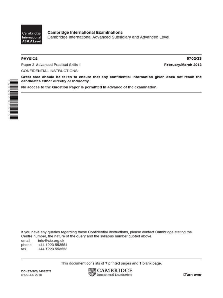 Cambridge International Advanced Subsidiary and Advanced Level | PDF ...