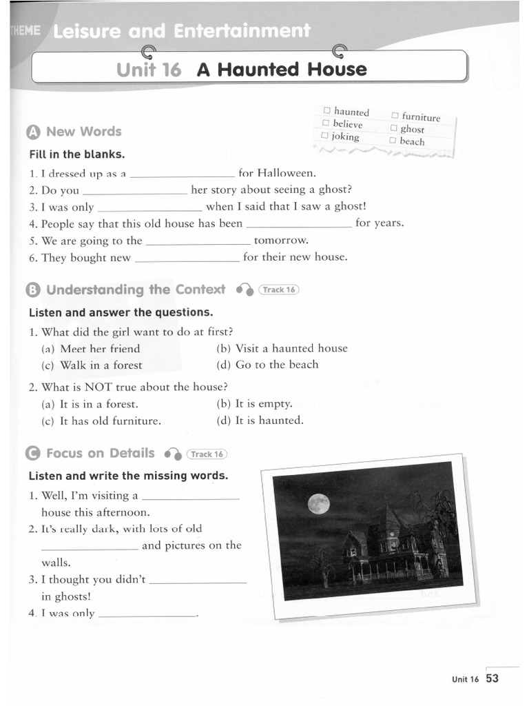 Dictation 16 - Haunted House | PDF