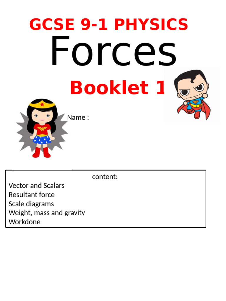 Forces Booklet 1 | PDF | Force | Weight