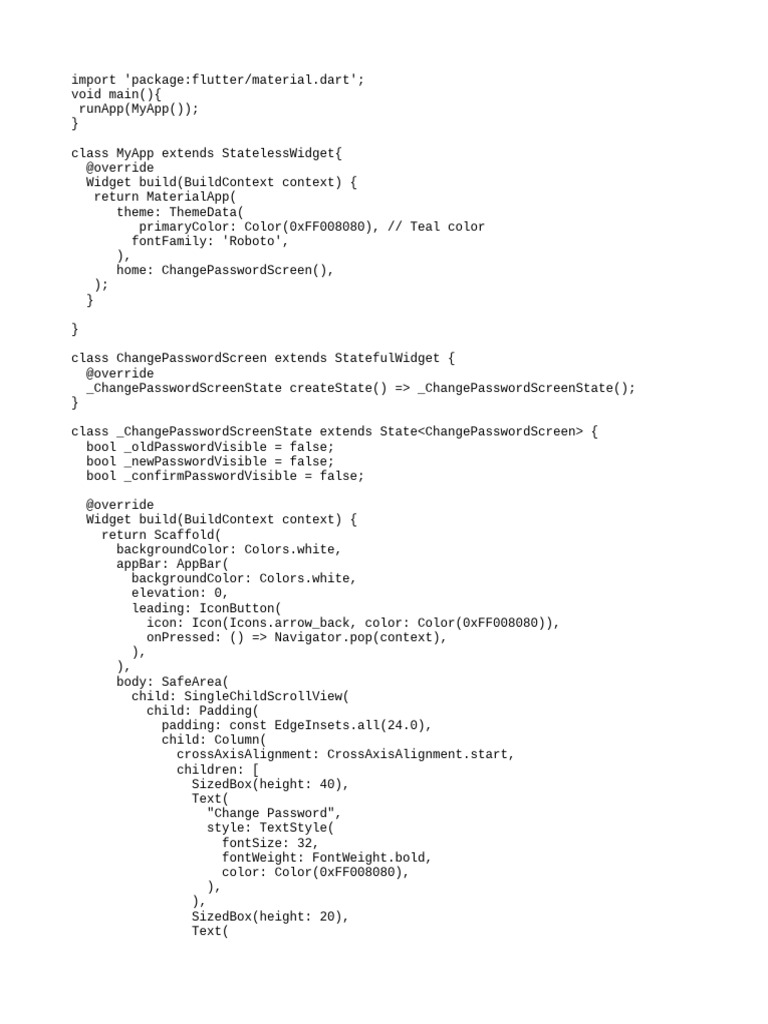Change Password | PDF | Computer Programming