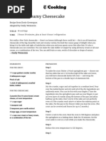 Preppy Kitchen Cheesecake Recipe | PDF | Fat | Cheesecake
