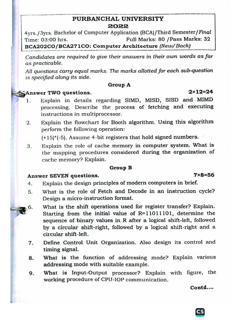 CSA Question Bank | PDF