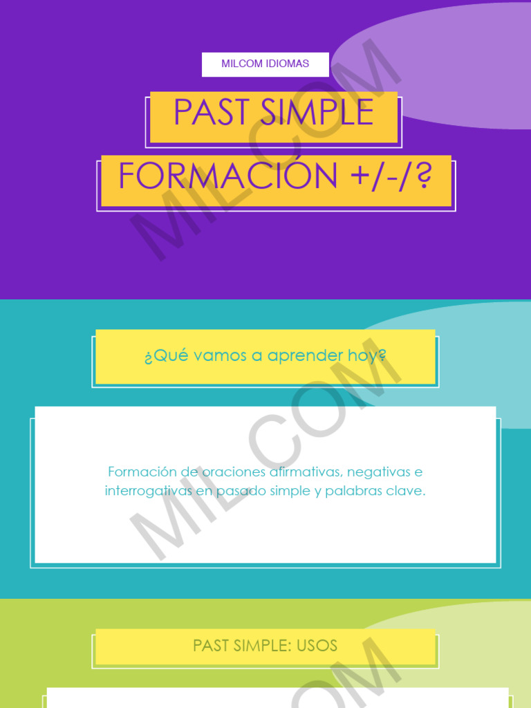Past Simple Formation SLP2 | PDF | Semantic Units | Syntactic Relationships