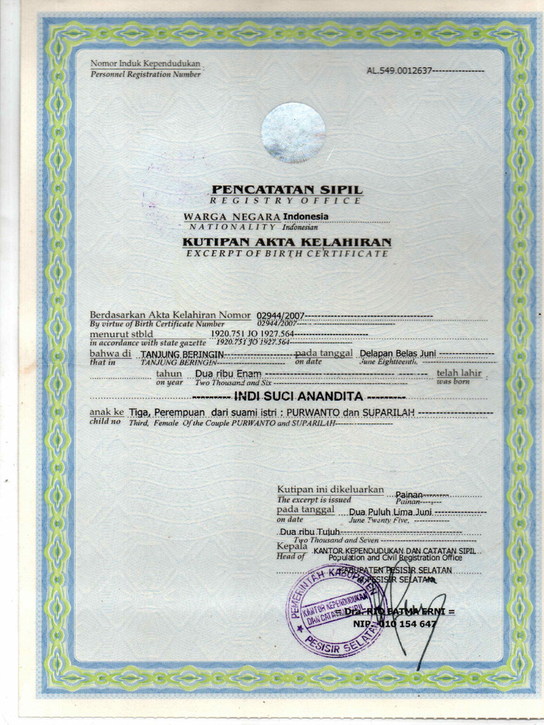 Akta Indi Suci20240830 - 20454348 | PDF