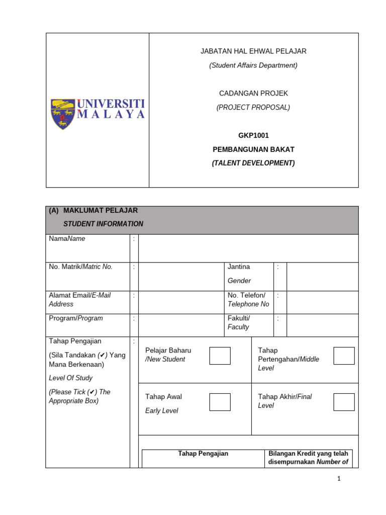 GKP1001 Project Proposal Template | PDF