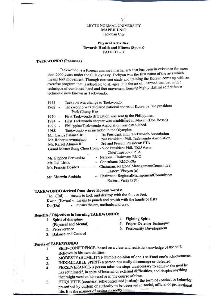 PATHFIT 3 Handouts | PDF