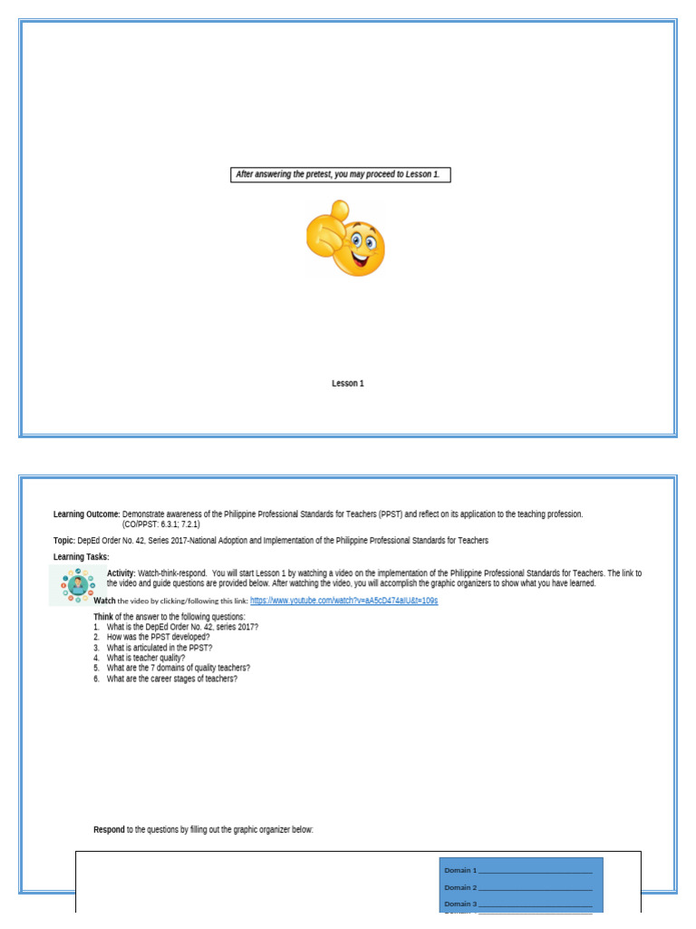 Module-2-Lessons-1-2-3-4 | PDF | Teachers | Learning