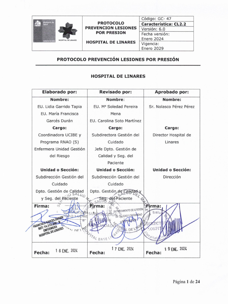 GCL2.2 Protocolo Prevencion Lesiones Por Presion Version 6 | PDF