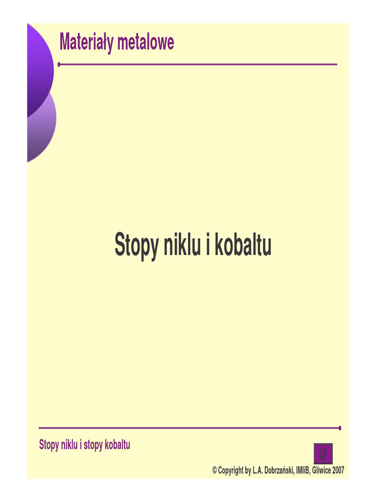 Stopy Niklu I Kobaltu | PDF