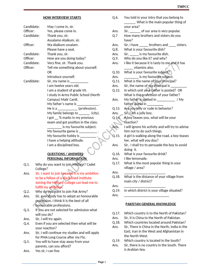 Interview Guide (Repaired) | PDF | Rectangle | Triangle