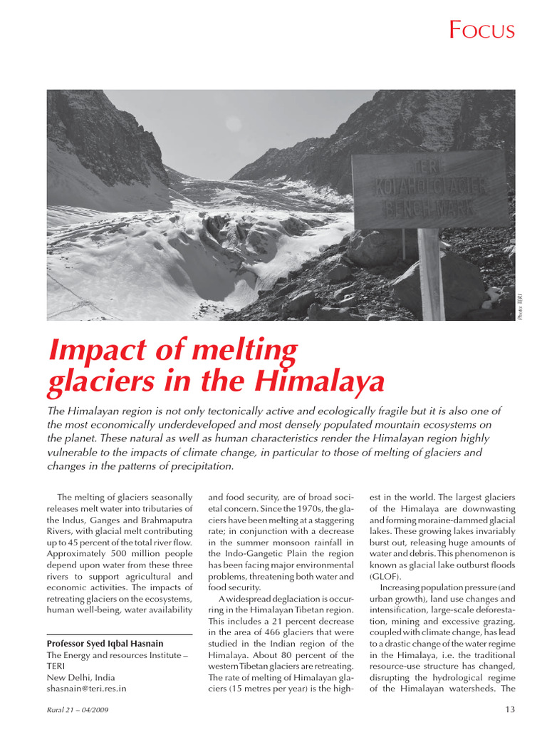 R21 Impact of Melting Glaciers in The Himalaya 0409 | PDF | Himalayas | Climate Change