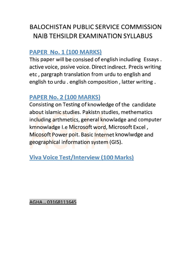 BPSC Naib Tehsildar Syllabus 10000 | PDF