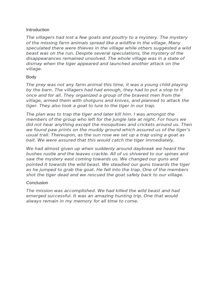 Narrative Essays Samples | PDF