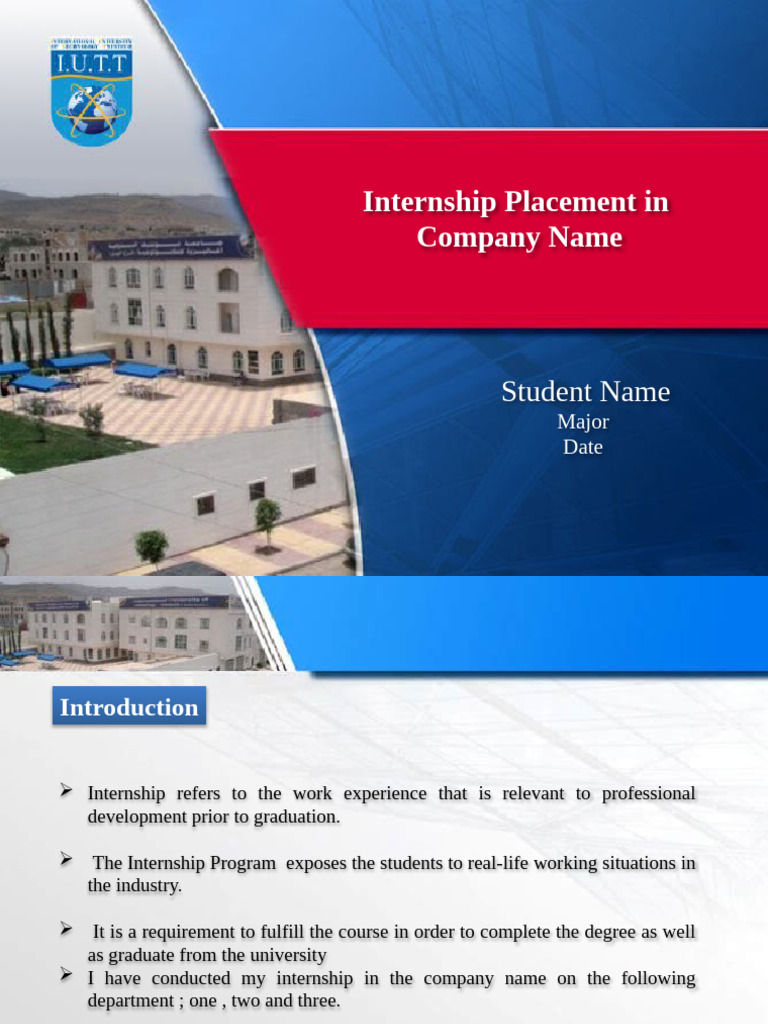 Internship Presentation Template | PDF | Business
