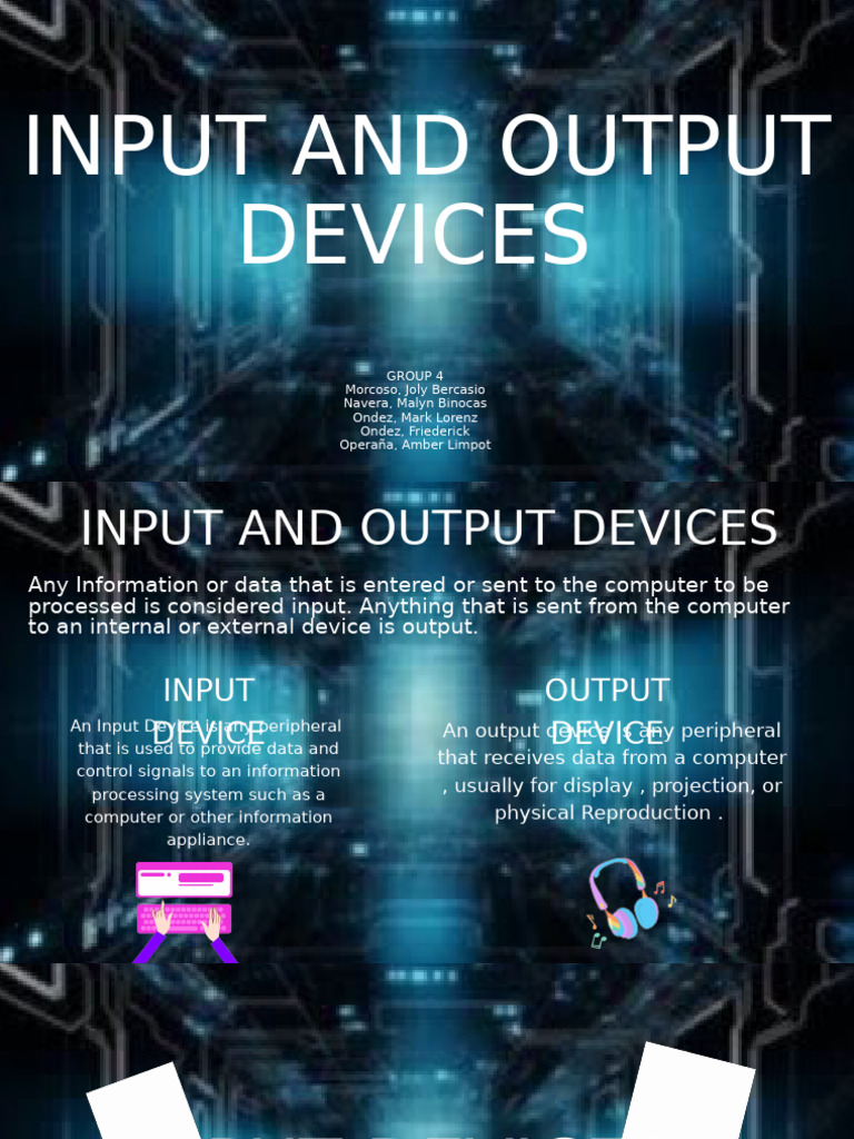 Input and Output Devices Explained | PDF | Electronics | Electrical ...