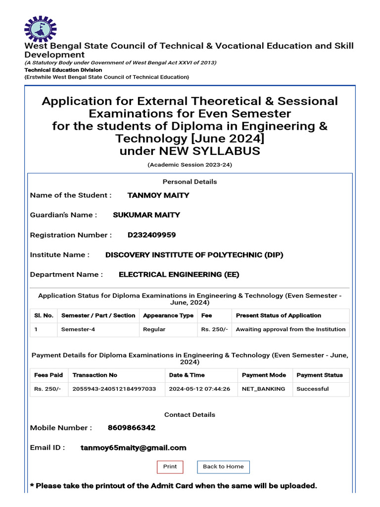 Diploma Exam Application June 2024 | PDF