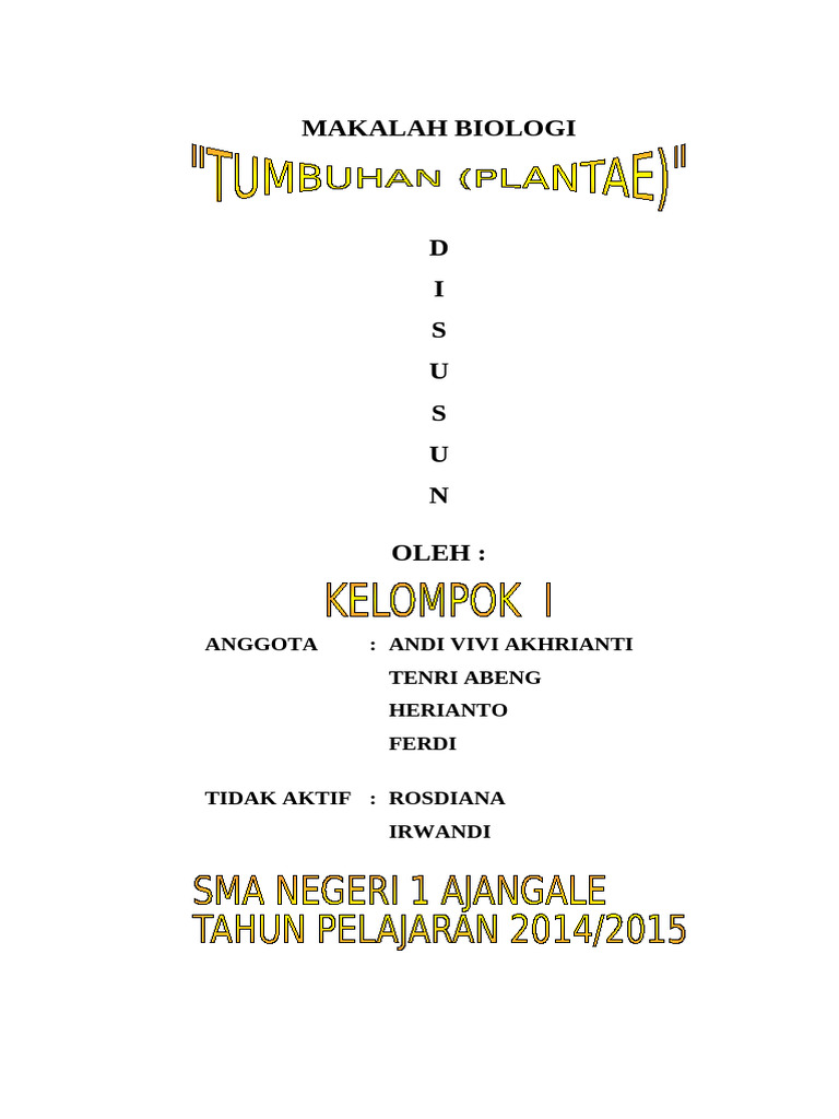 Makalah Tumbuhan | PDF