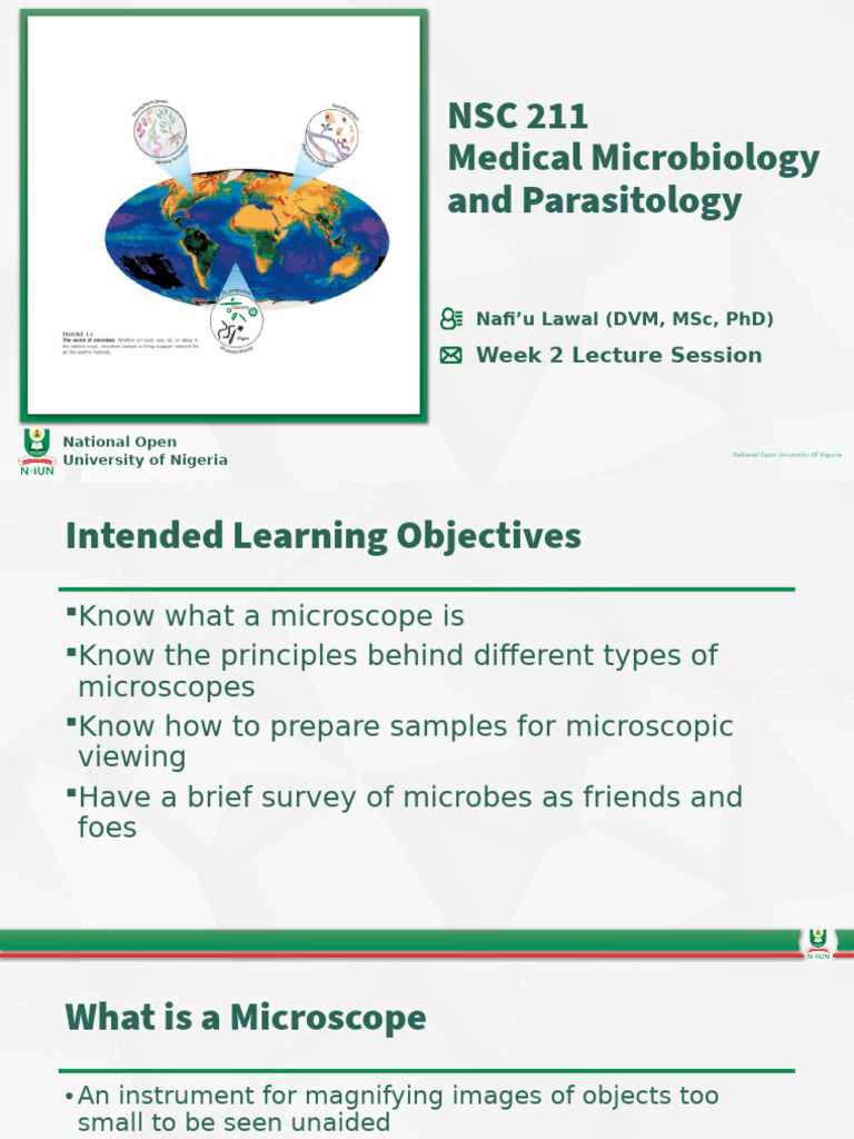 NSC211 Week 2 Lecture | PDF | Microscopy | Microscope