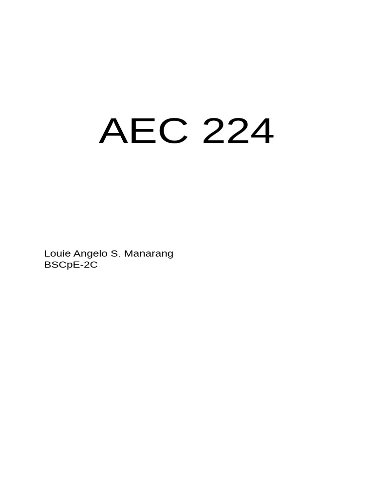 AEC 224 | PDF AEC 224 | PDF
