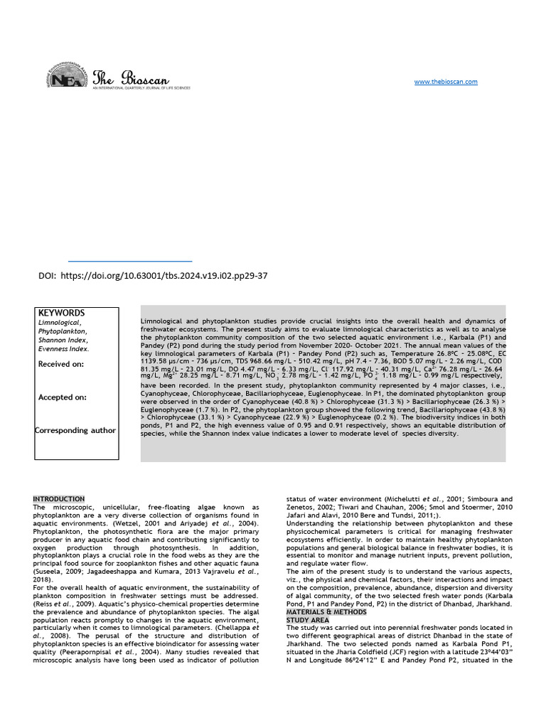 Scopus Database Journal | PDF | Magnesium | Phytoplankton