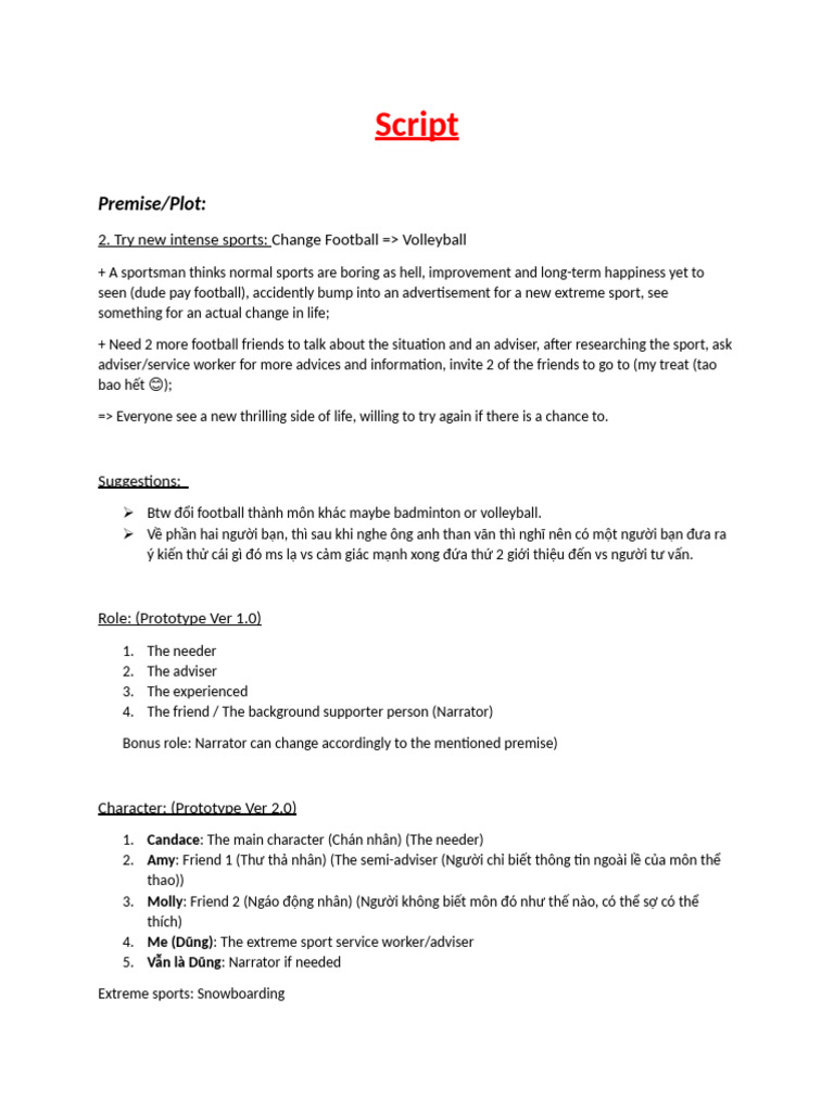 Extreme Sports Script | PDF | Outdoor Recreation | Sports