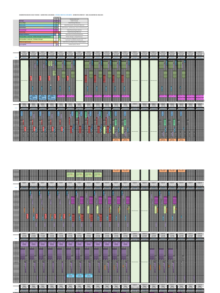Harmonogram Zajec II Roku Lekarskiego Niestacjonarnego - Semestr Zimowy ...