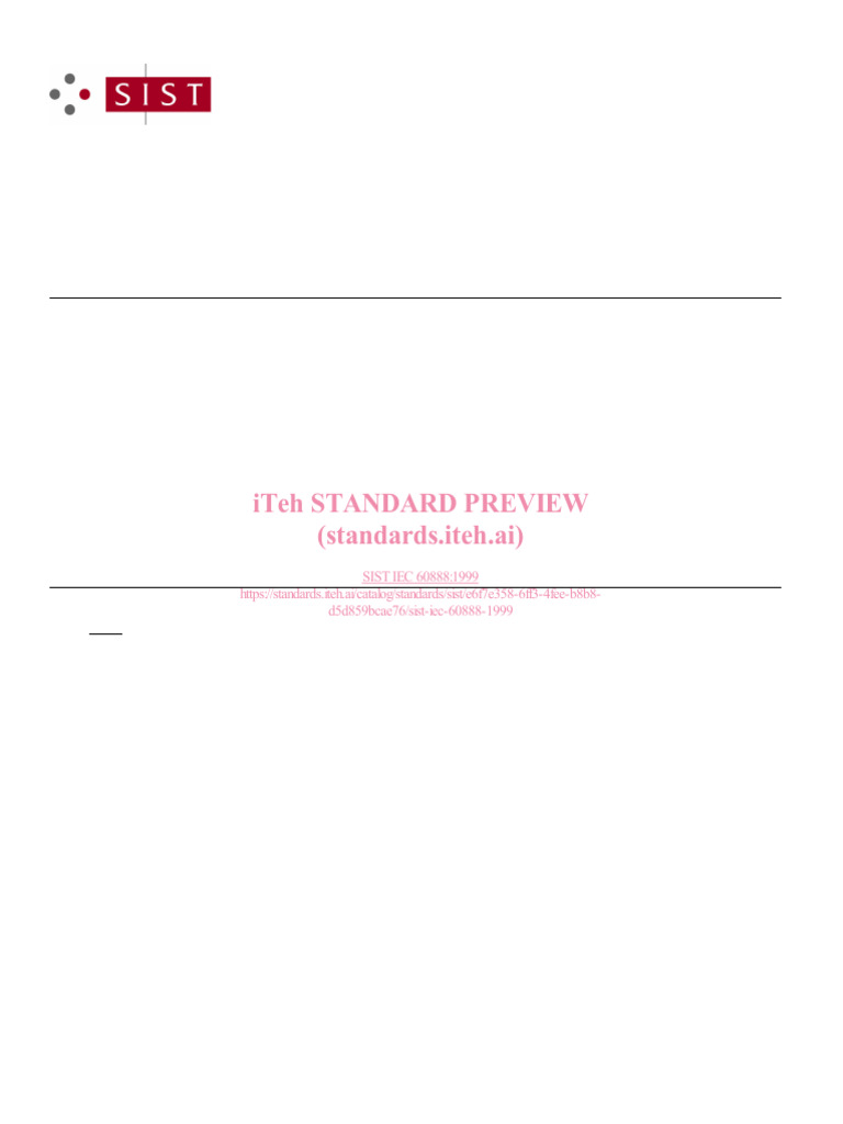 SIST-IEC-60888-1999 | PDF | Materials | Building Engineering