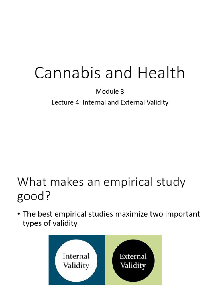 Cannabis_and_Health Module 3 Lecture 4 | PDF | Validity (Statistics ...