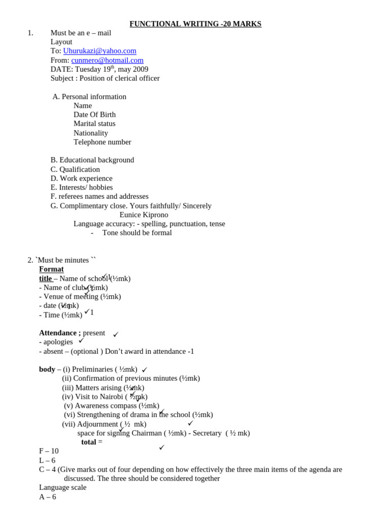 FUNCTIONAL-WRITING-ANS | PDF | Memorandum | Linguistics