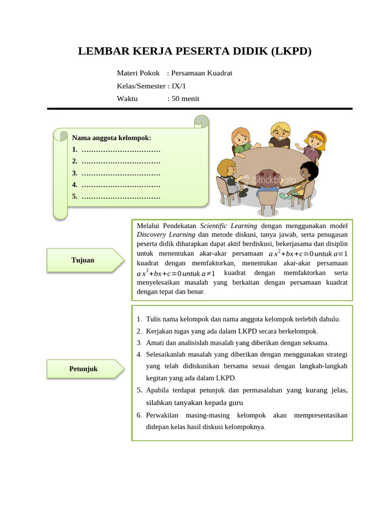 Lampiran LKPD 1 | PDF