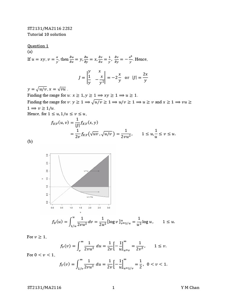 ST2131 22S2 Tutorial 10 Solution | PDF | Discrete Mathematics ...