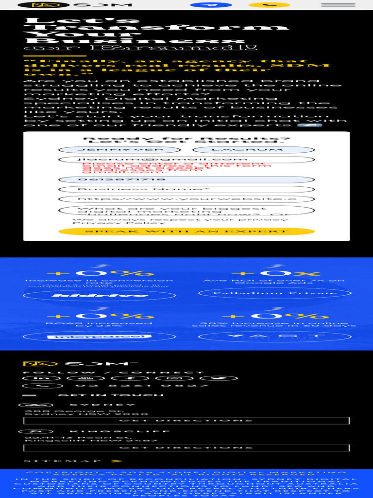 Contact Us - Sydney Digital Marketing Agency ™ | PDF | World Wide Web ...