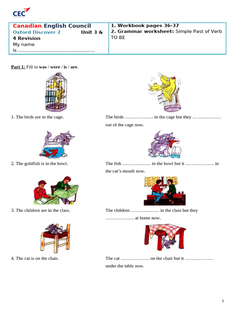 Oxford Discover 2 Unit 3 & 4 Revision | PDF | Home & Garden