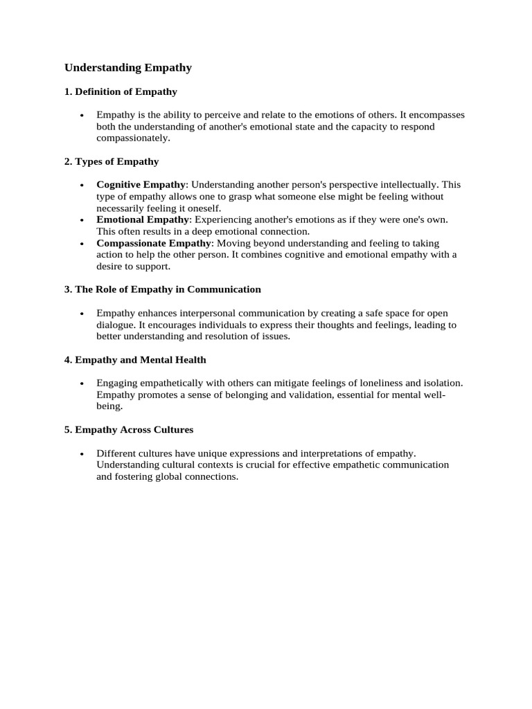 Understanding Empathy | PDF | Science & Mathematics