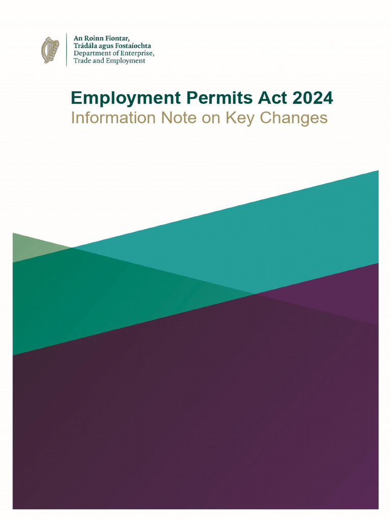 Key Changes in Employment Permits Act 2024 | PDF | Employment ...
