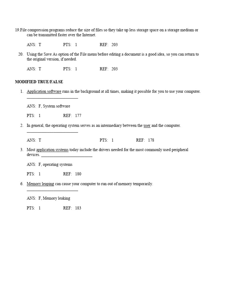 Modified True/False | PDF