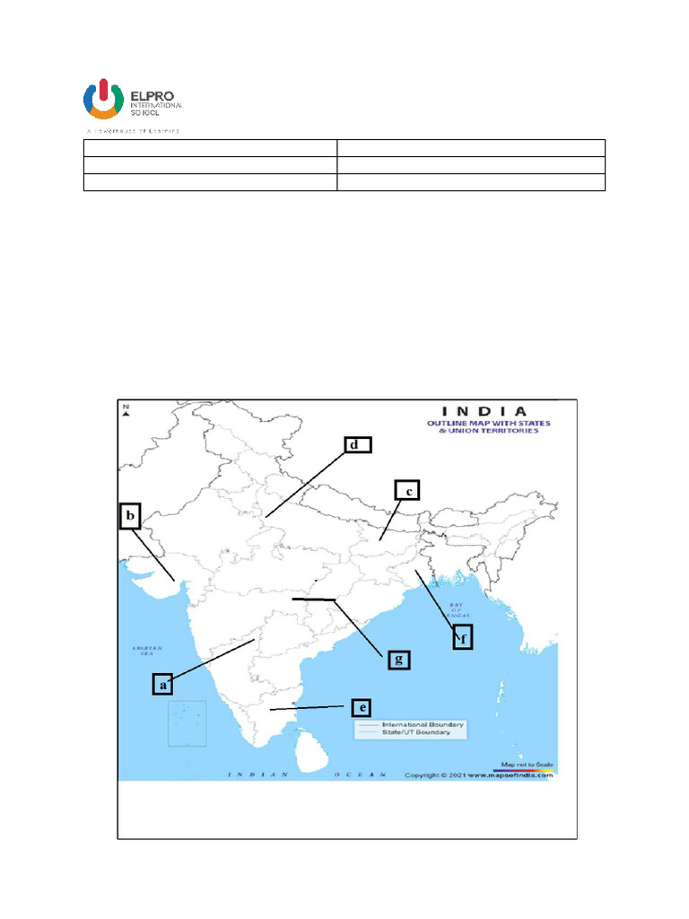 RWS - VII - PA1 - Map Skills - 2024-25-1 | PDF