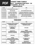 Mid Term Exam Schedule 2024-25 | PDF
