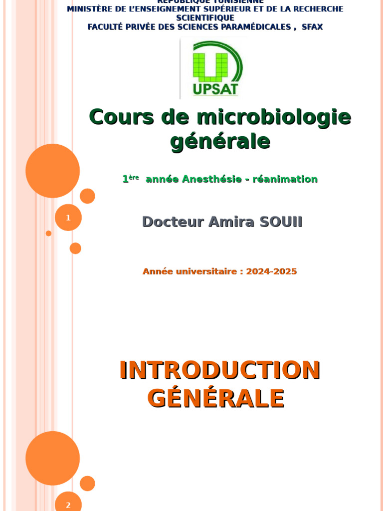 Cours 1 de Microbiologie Générale | PDF | Virus | Cytoplasme