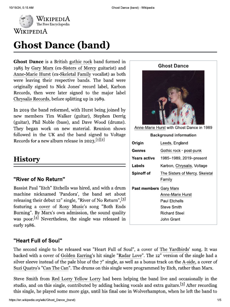 Ghost Dance (Band) | PDF