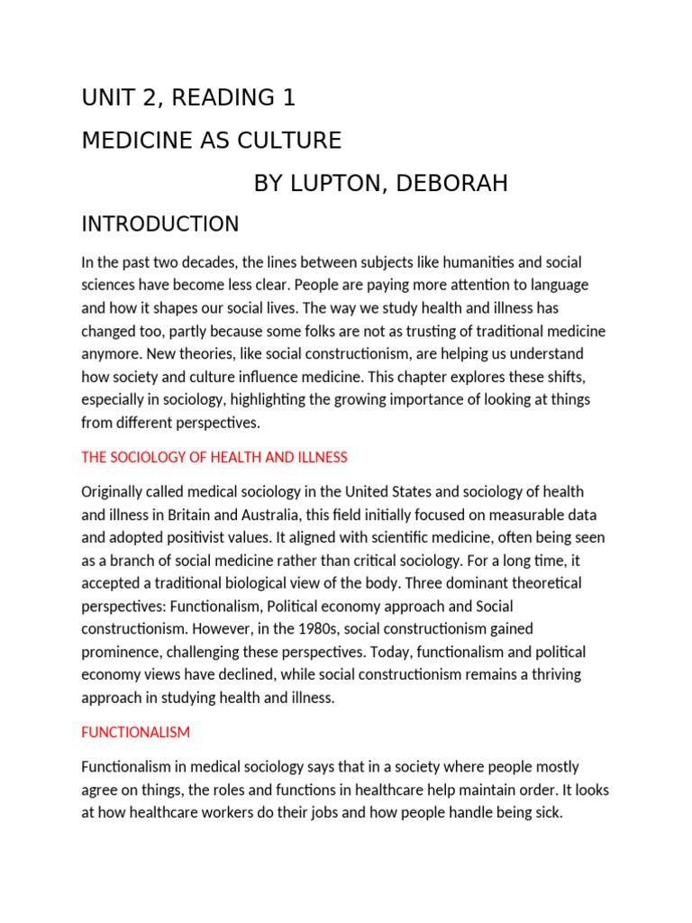 UNIT 2 READING 1 | PDF | Social Constructionism | Sociology