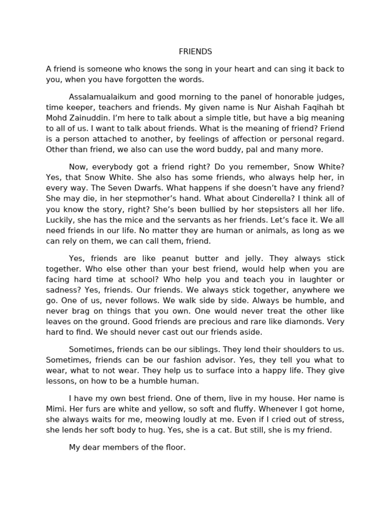 Public Speaking - Friends | PDF | Lifestyle