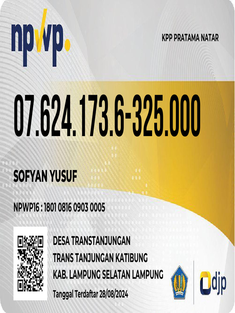 Sofyan NPWP - 240828 - 104246 | PDF