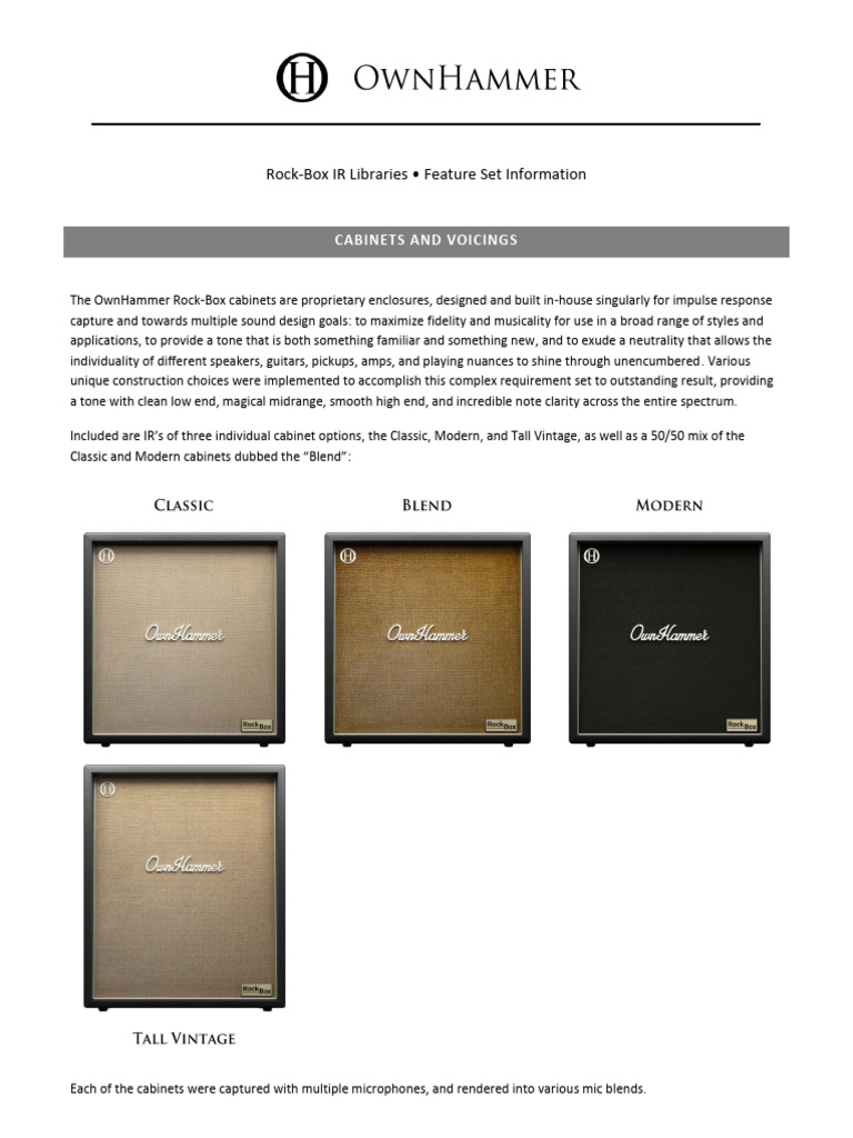 Rock-Box IR Libraries - Feature Set Information | PDF | Computer File ...