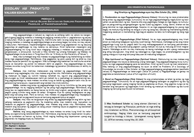 Val Ed Sisidlan Module 3 | PDF