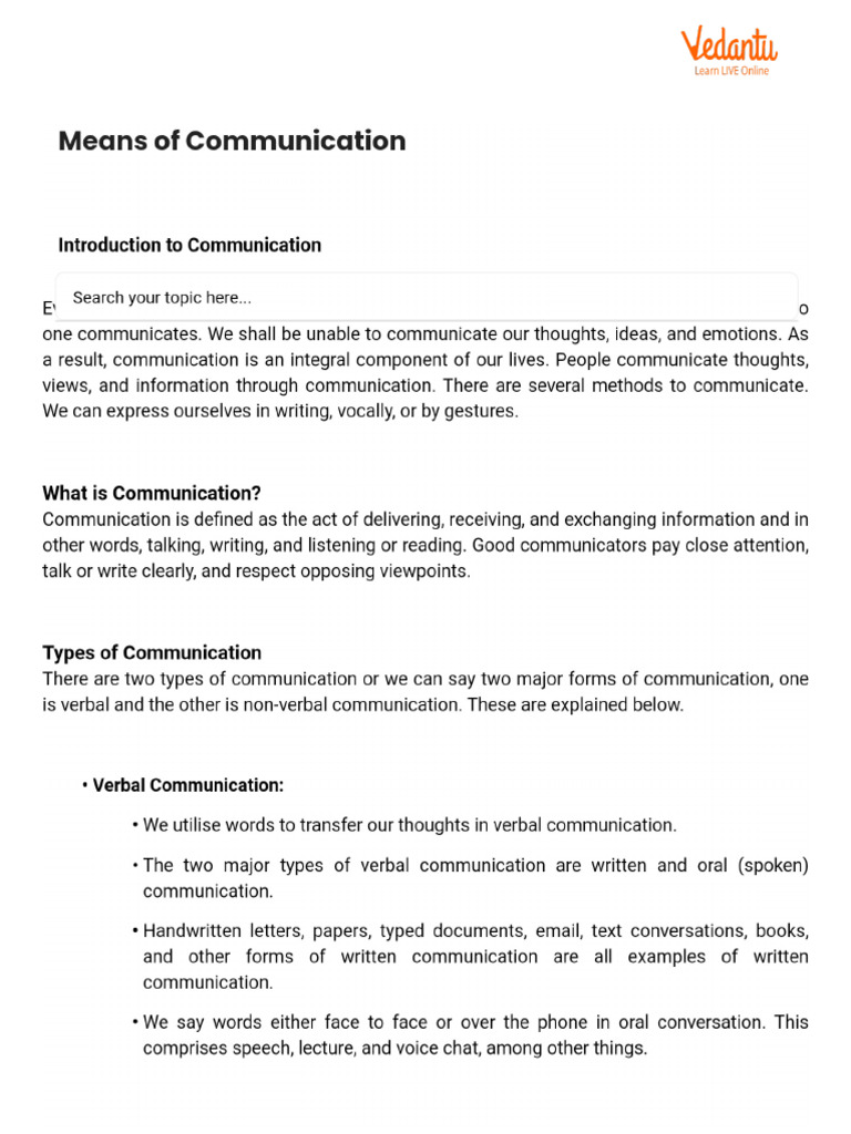 Means of Communication | PDF