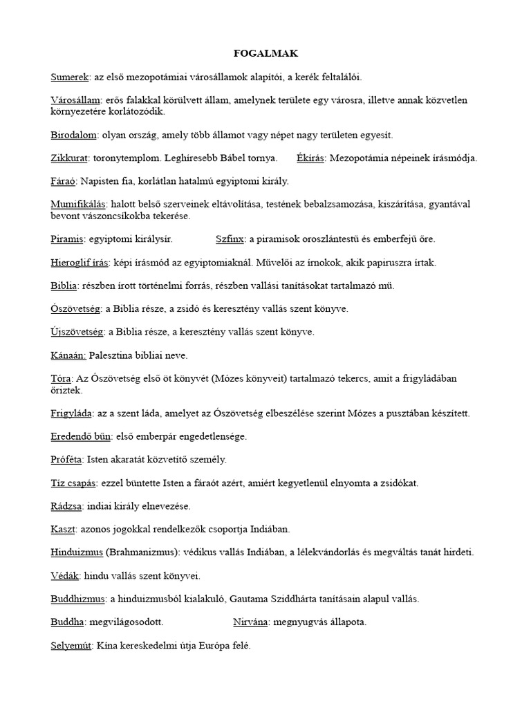Az Ókori Kelet Fogalomtára | PDF