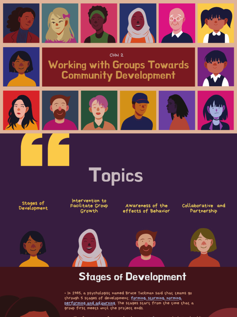 Working With Groups Towards Community Development Pdf Behavior