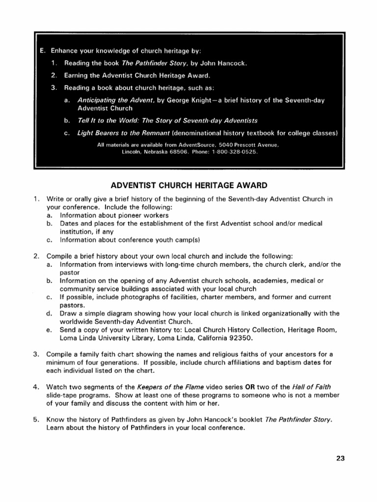 Church Heritage Award | PDF