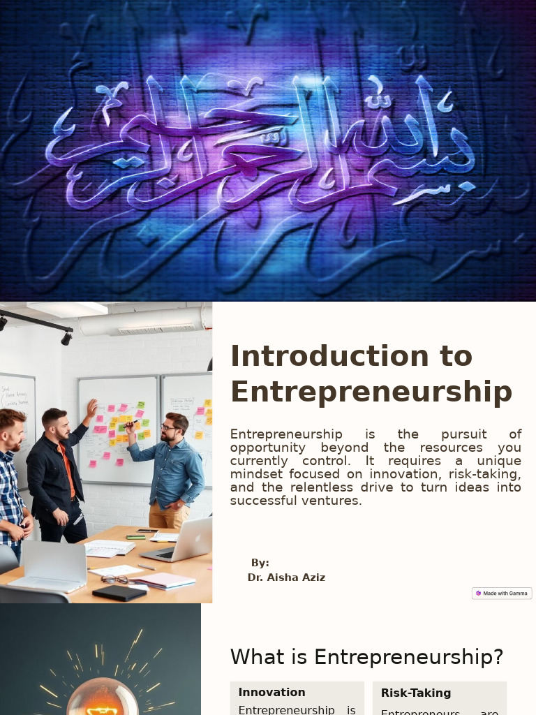 Introduction-to-Entrepreneursip Updated by Dr. Aisha Aziz | PDF ...